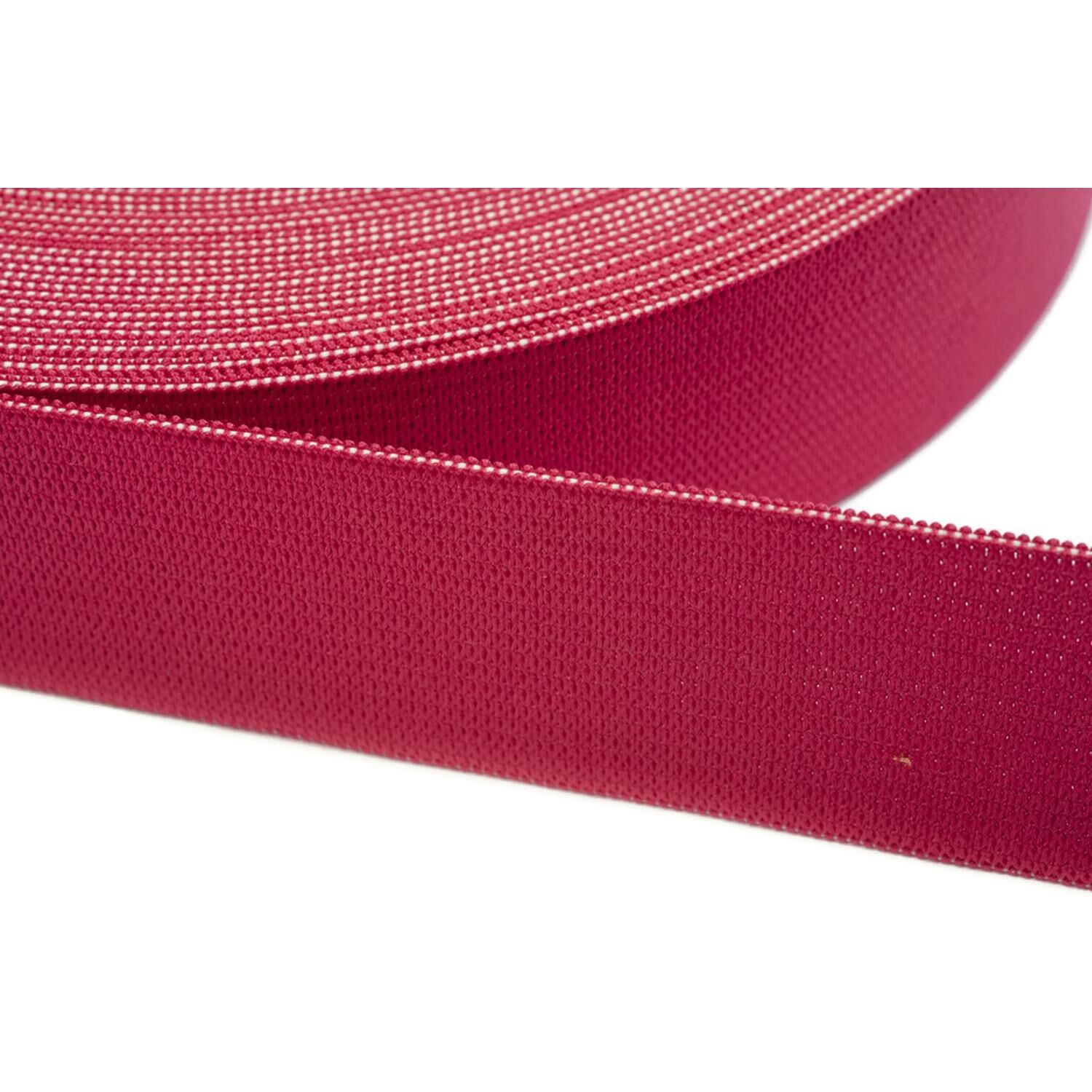Gummiband 40mm Breit in 20 Farben 05 - pink 12 Meter | Jajasio