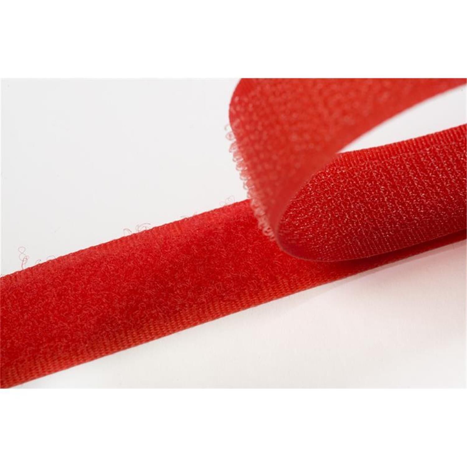 Klettband zum aufnähen, 20 mm, hochrot #10 25 Meter | Jajasio